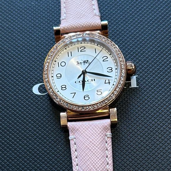 Coach | Accessories | Coach Madison Watch With 32mm White Face Pink ...